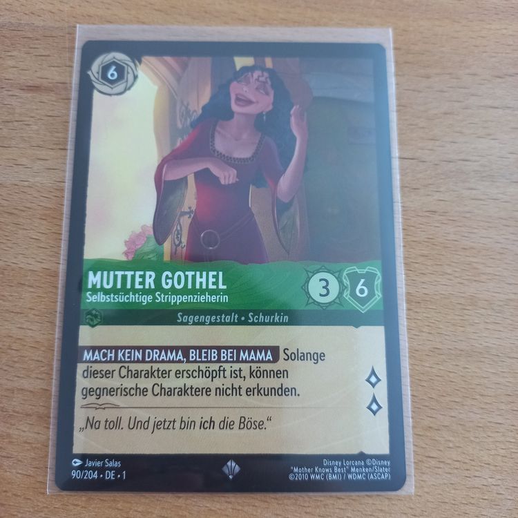 Lorcana - DE - MUTTER GOTHEL - SUPER RARE - 90/204 (Neu (gemäss ...