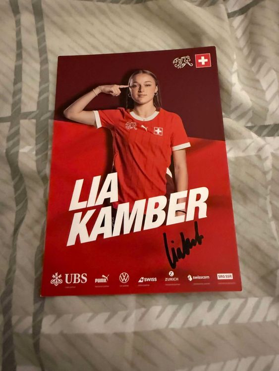 Lia Kamber Autogrammkarte handsigniert Nati Fussball (Gebraucht) in ...