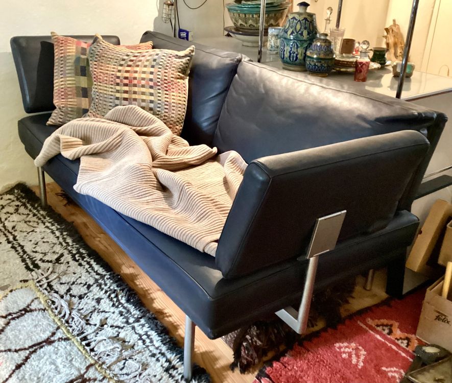E., Walter Knoll 2er- Sofa Leder Gästebett neuwertig Design | Kaufen auf Ricardo