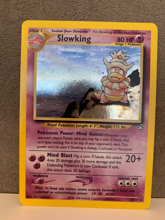 14/111 Slowking Laschoking Holo ENG Pokemon Neo Genesis (Gebraucht) in ...