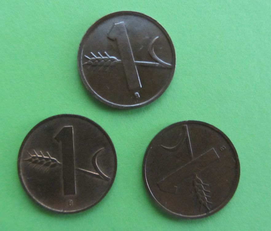3 Stk 1 Rappen Münzen 1949, 1963, 1986 (Gebraucht) in Malters für CHF 3 – mit Lieferung auf ...