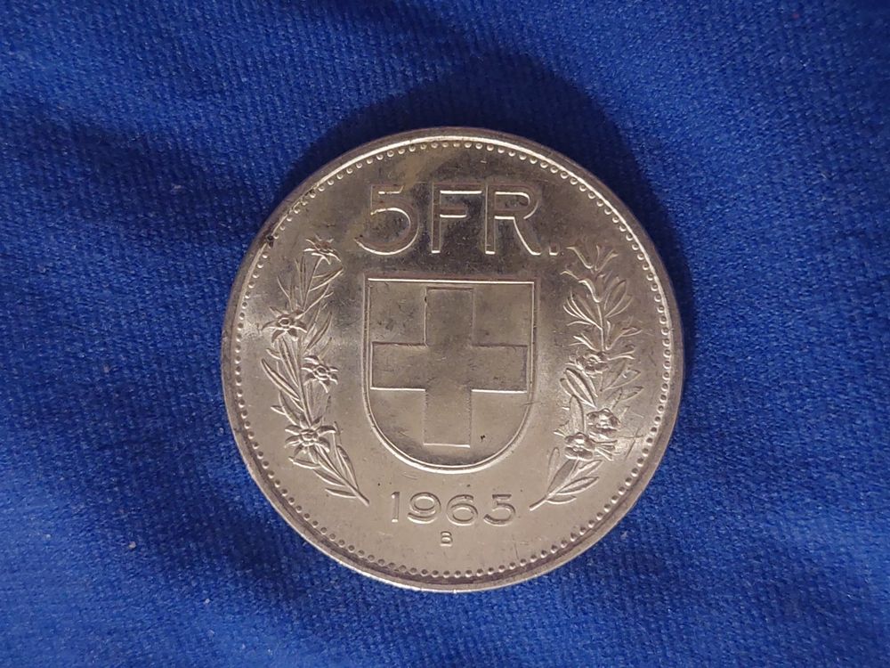 5 Franken 1965 Silbermünze (Gebraucht) in Elsau für CHF 9 – mit Lieferung auf Ricardo kaufen