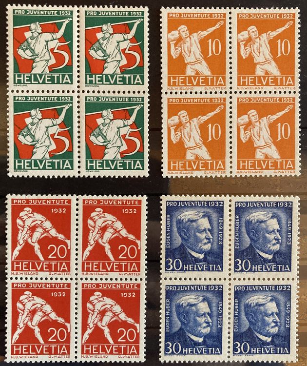 PJ 1932 Viererblock postfrisch (**), SBK 60 Fr. (Neu (gemäss Beschreibung)) in Flawil für CHF 12 ...