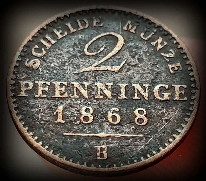 PREUSSEN 2 PFENNIG 1868 B | Kaufen auf Ricardo