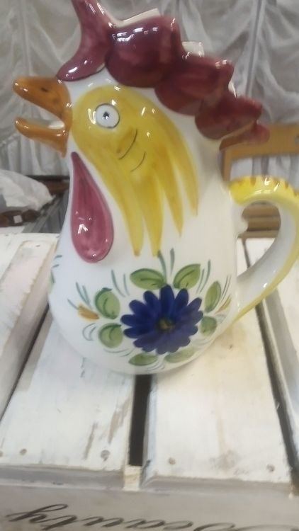 Lustige Keramik Kanne Hahn Krug Vintage Landhausstil Deko (Gebraucht) in Belp für CHF 19 – mit ...