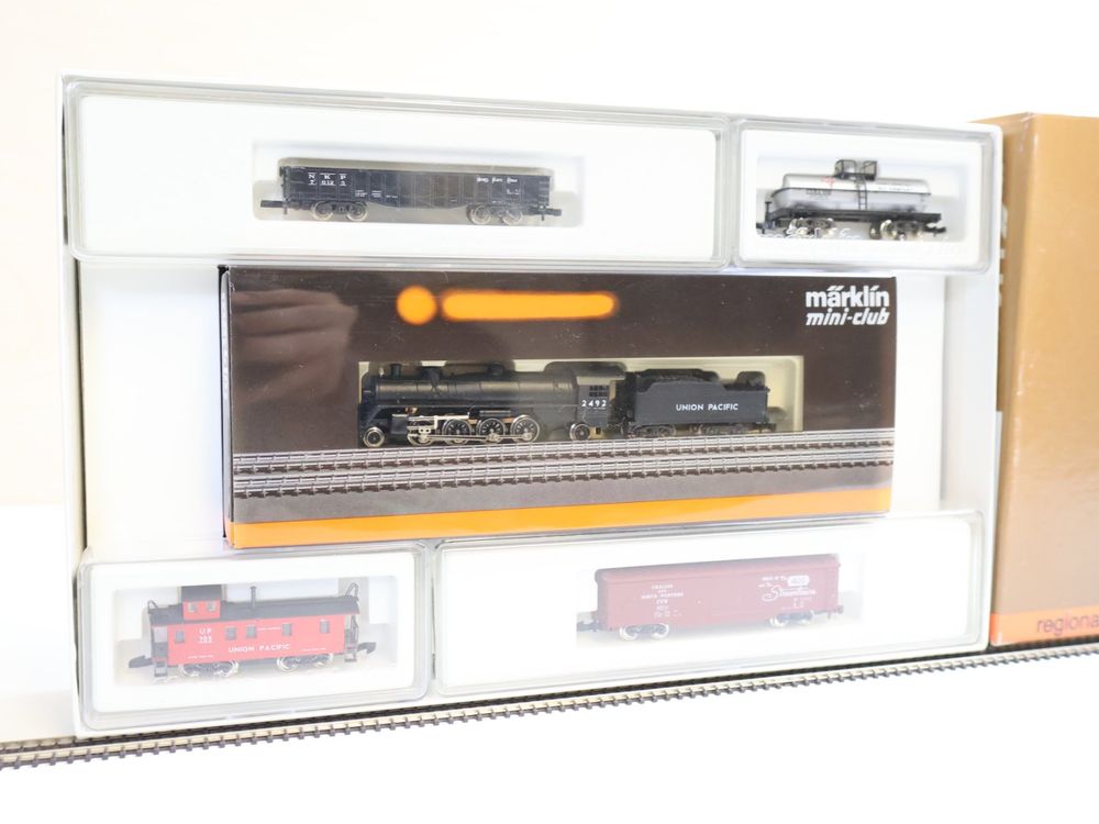 Märklin mini club Regional Set US Dampflok & Wagen - Rarität (Gebraucht ...