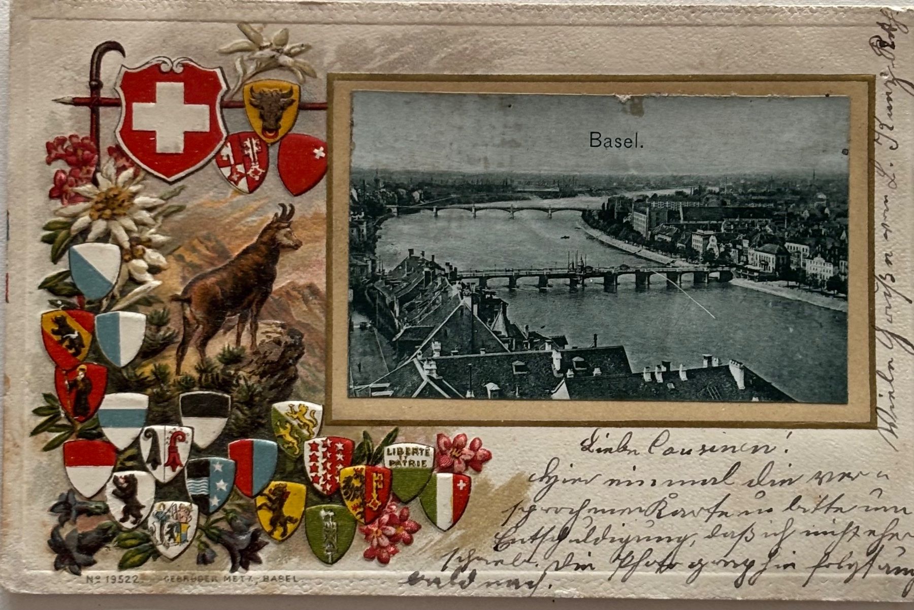 Prägedruck, Basel, Wappen, Gemse (Gebraucht) in Frauenfeld für CHF 7.8 ...