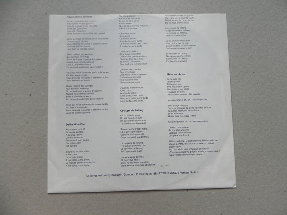 LP Frankreich Heavy Metal Band Sortilège 1984 Métamorphose | Kaufen auf Ricardo