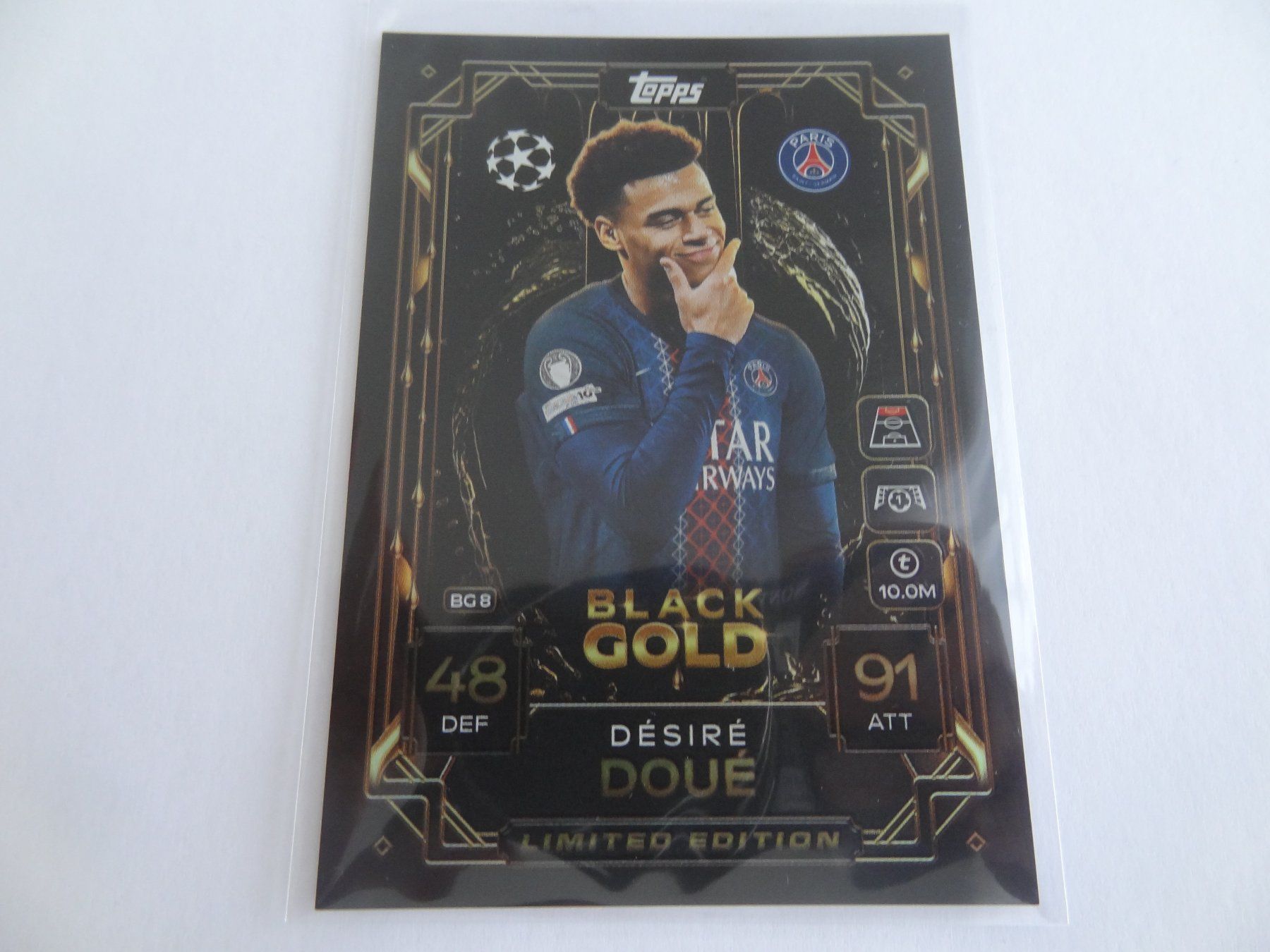 topps Match Attax 25/26 Black Gold Doué PSG Limited Edition (Neu ...