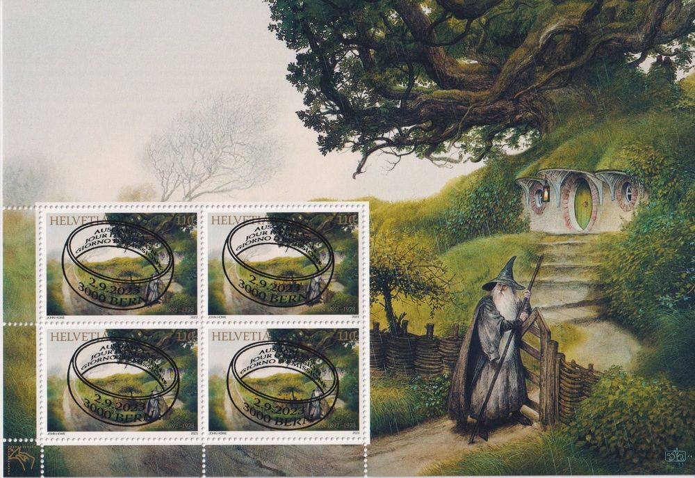 J.R.R. Tolkien 1955-1958, 4 Block 4 ET Vollstempel (Gebraucht) in Claro für CHF 23 – mit ...