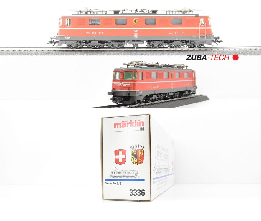 Märklin 3336 E-Lok Ae 6/6 Kanton Genf SBB H0 WS Analog OVP (Gebraucht ...