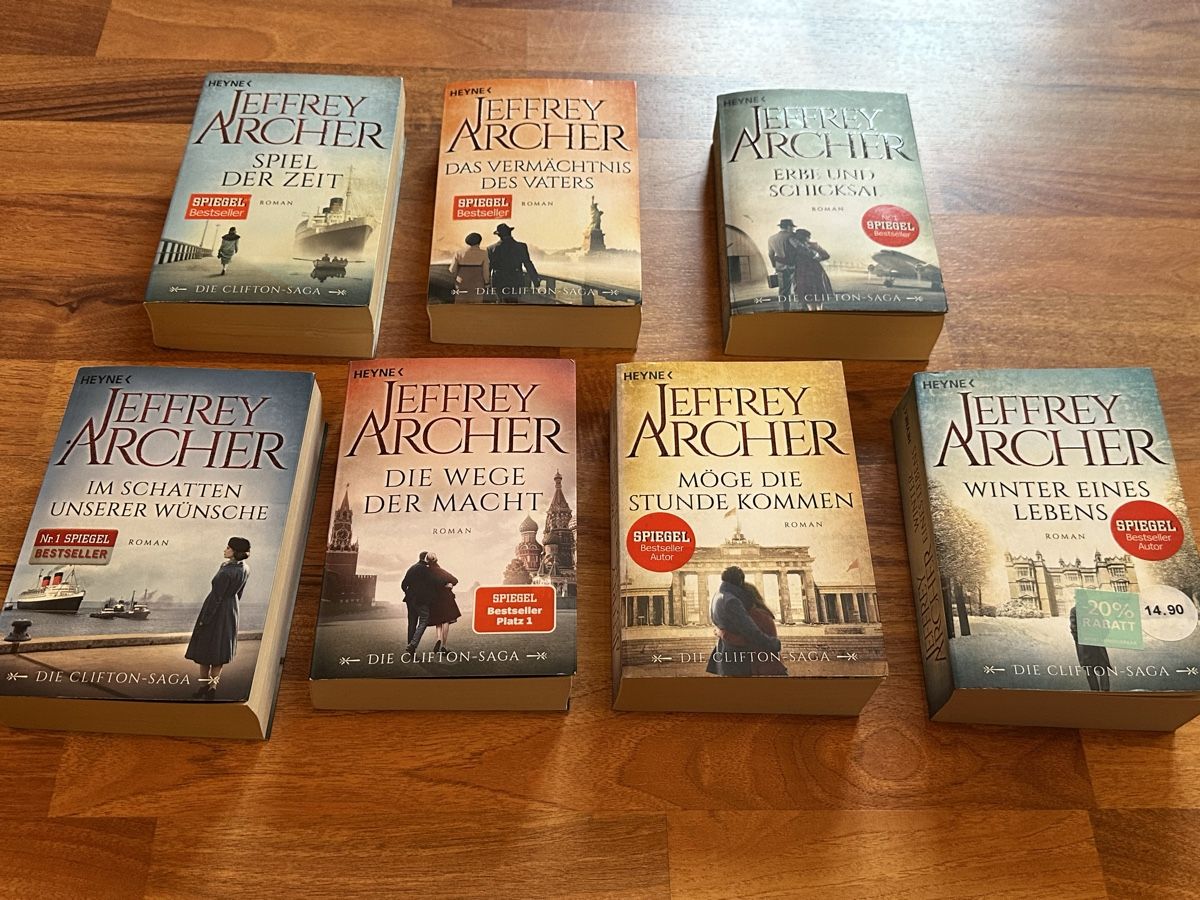 Clifton-Saga von Jeffrey Archer, komplett 7 Bände (Gebraucht) in ...