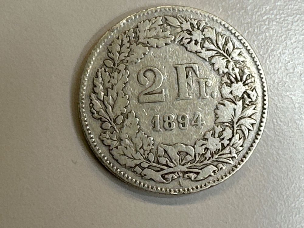 2 Fr. Silber Schweiz 1894 -ss | Kaufen auf Ricardo