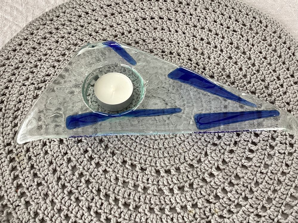 Glasfusing Windlicht, 3-eckig, als kleines Mitbringsel (Neu (gemäss Beschreibung)) in Mörschwil ...