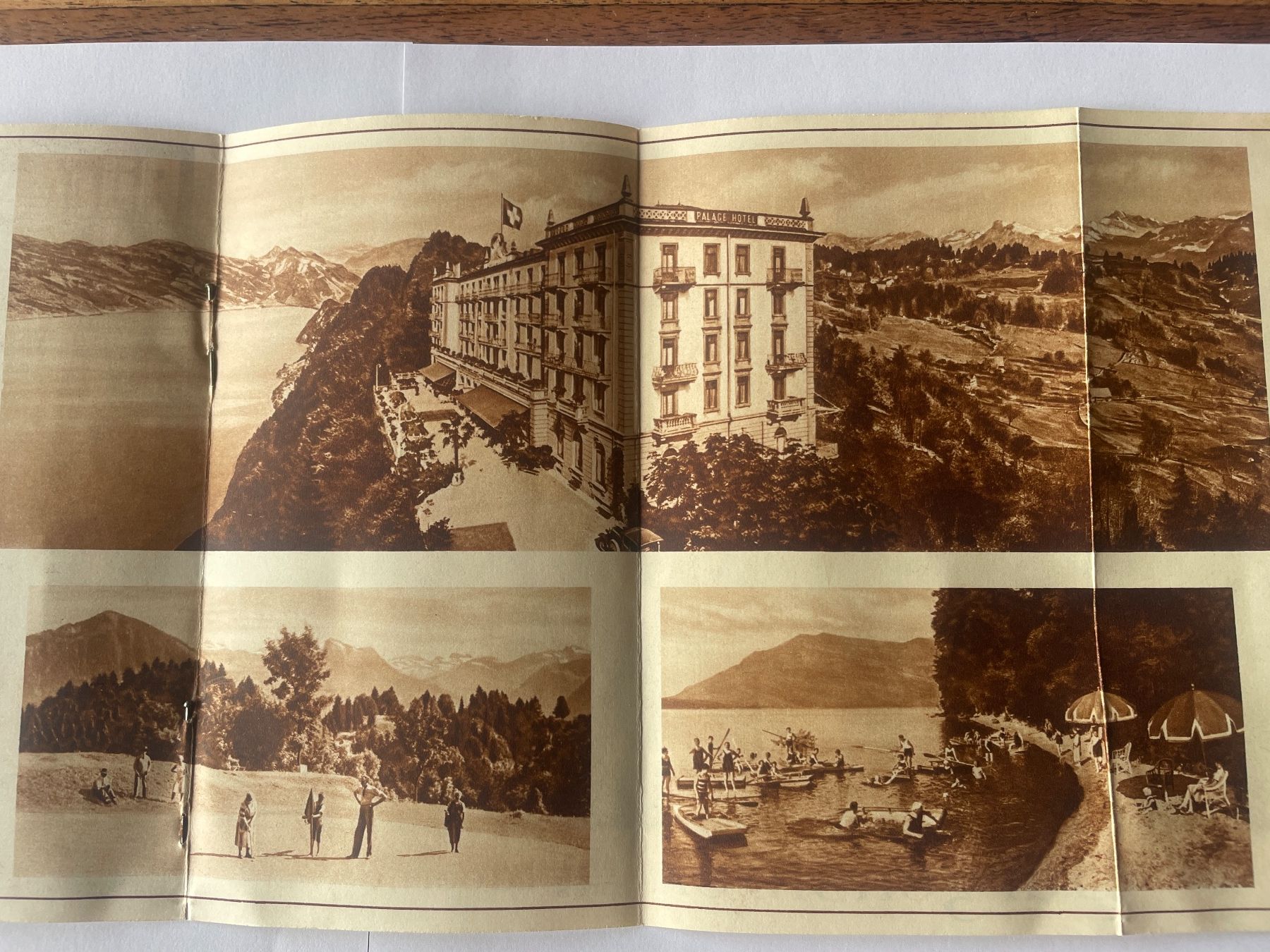 Ancien prospectus colorisé Bürgenstock 1950 Palace Hôtel (D'occasion) à ...