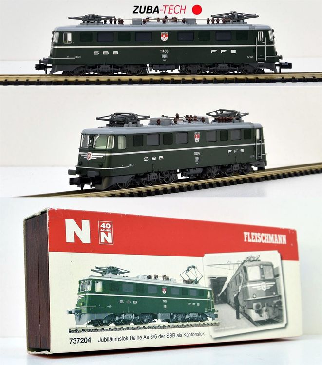 Fleischmann 737204 E-Lok Ae 6/6 SBB Obwalden Spur N GS OVP (Gebraucht ...