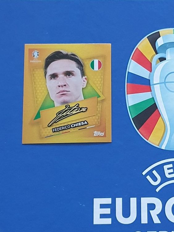 TOPPS EM 2024 SP Sticker mit Unterschrift Federico Chiesa | Kaufen auf ...