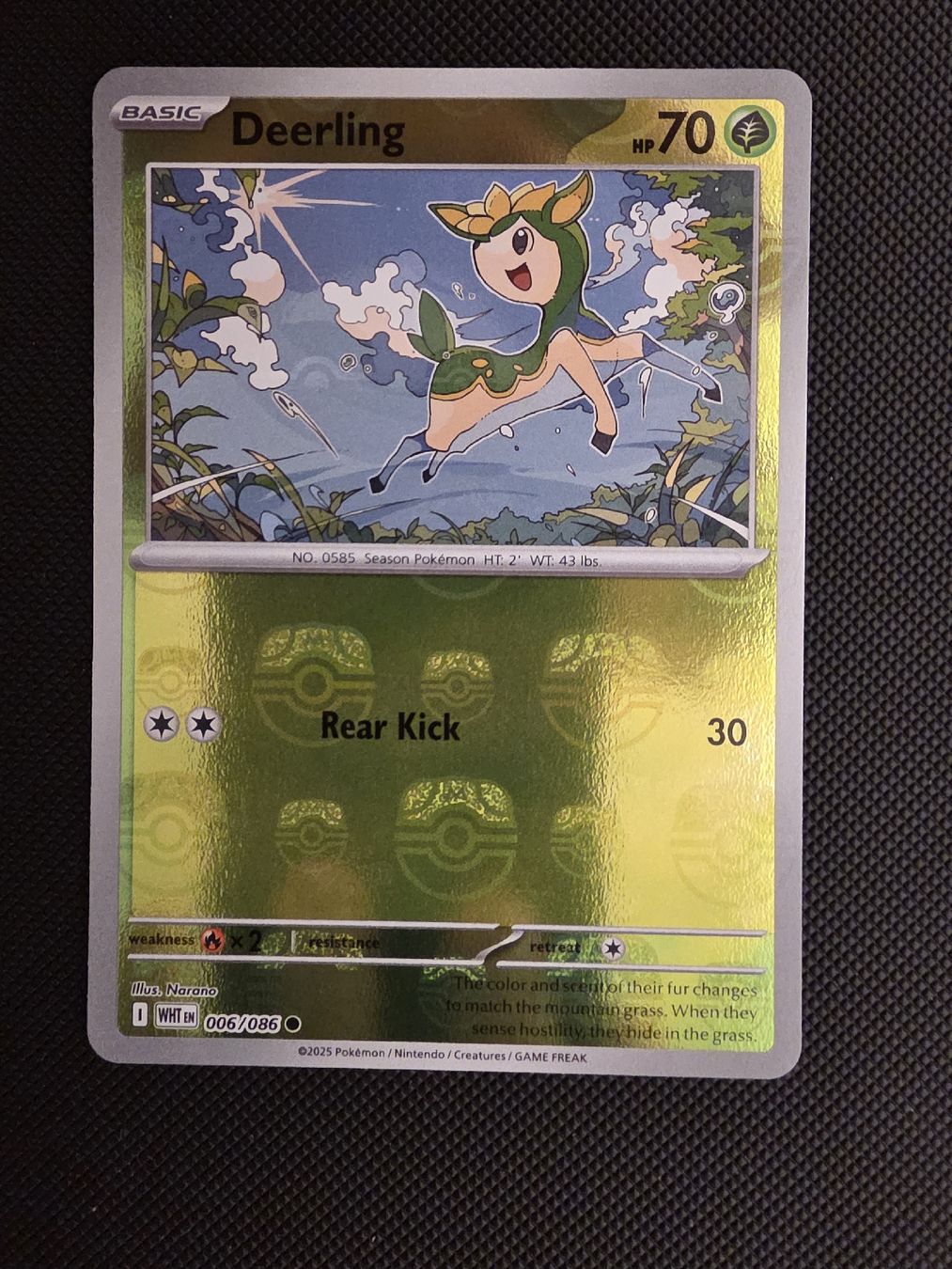 Pokémon TCG – WHT Deerling Masterball Reverse 006/086 🇺🇸 (Neu (gemäss ...