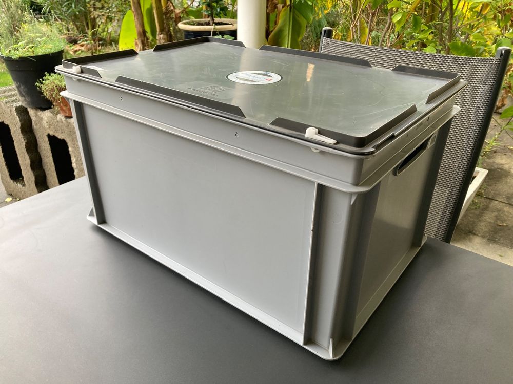 Utz Rako Behälter Box 60l (60x40x32.5cm), grau+Grifflöcher (Neu (gemäss ...