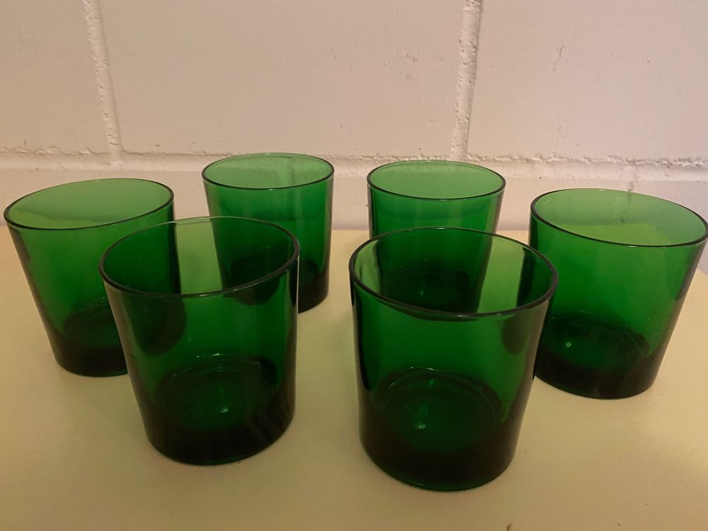 6 Grüne Gläser | Kaufen auf Ricardo
