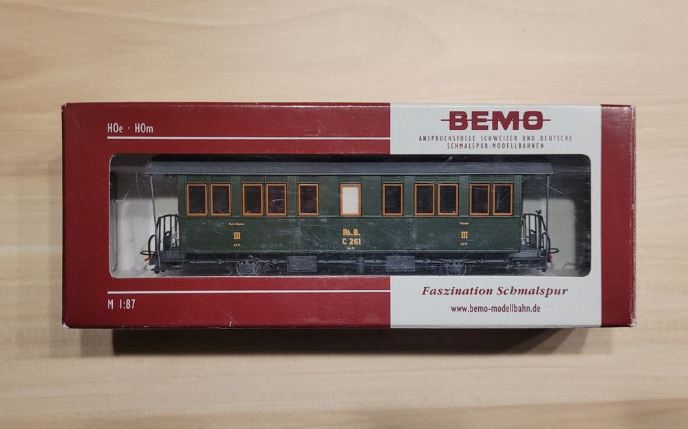 Bemo 3230101 RhB C261 Zweiachser-Personenwagen (Neu (gemäss Beschreibung)) in Bremgarten AG für ...