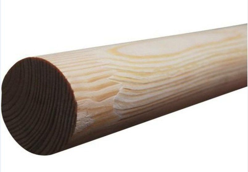 Holz (Rundholz) / Handlauf / 2.5 Meter x 48mm - 1 STÜCK (Neu und ...