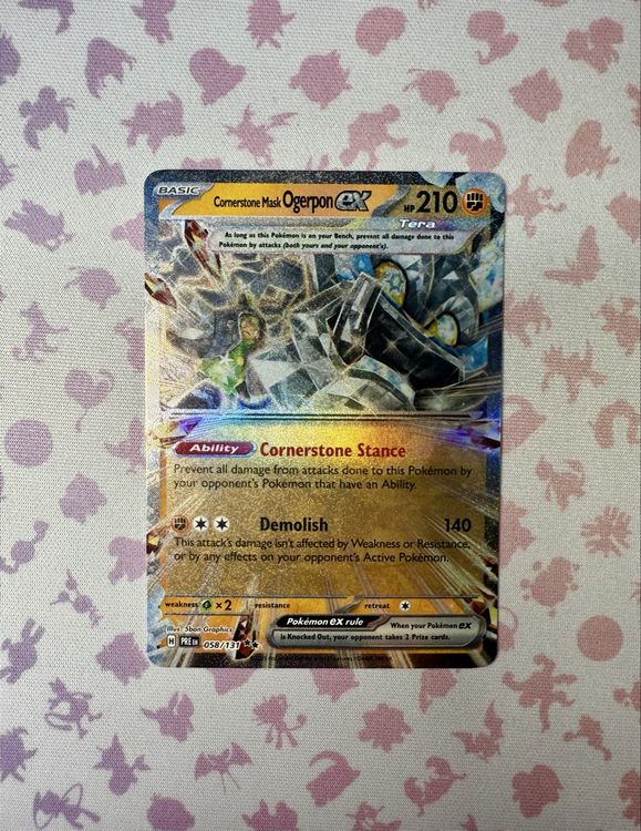 Pokemon Cornerstone Mask Ogerpon ex Prismatic Evolutions (Neuf (Voir ...
