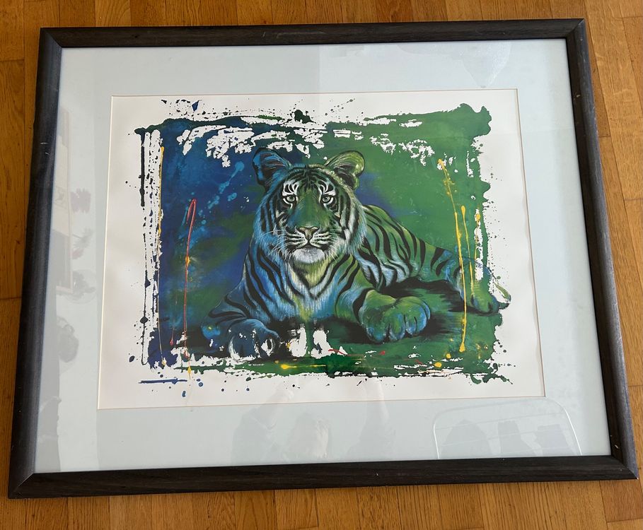 Rolf Knie Tiger Bild, gerahmt, modern (Gebraucht) in Wädenswil für CHF 35 – nur Abholung auf ...