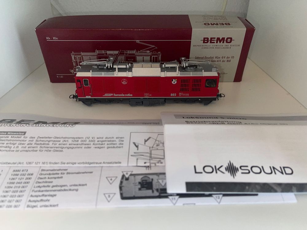 Bemo Gem 4/4 802 Muemeltier Digital Sound neuwertig (Neu (gemäss Beschreibung)) in Bretzwil für ...
