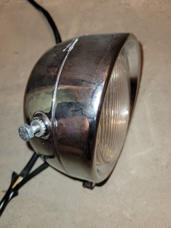 Puch/Sachs Scheinwerfer mit Spoiler 13cm chrom | Kaufen auf Ricardo