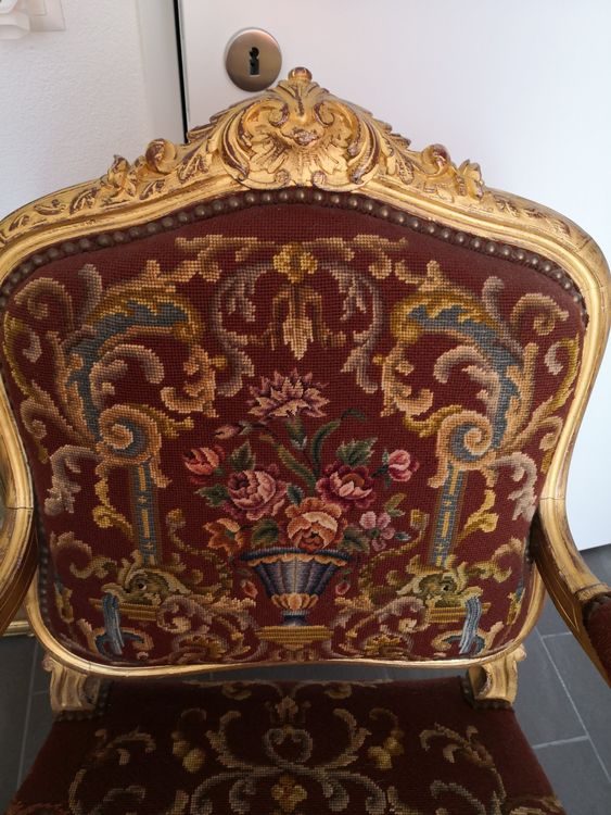 Antiker Barock-Fauteuil mit Gobelin | Kaufen auf Ricardo