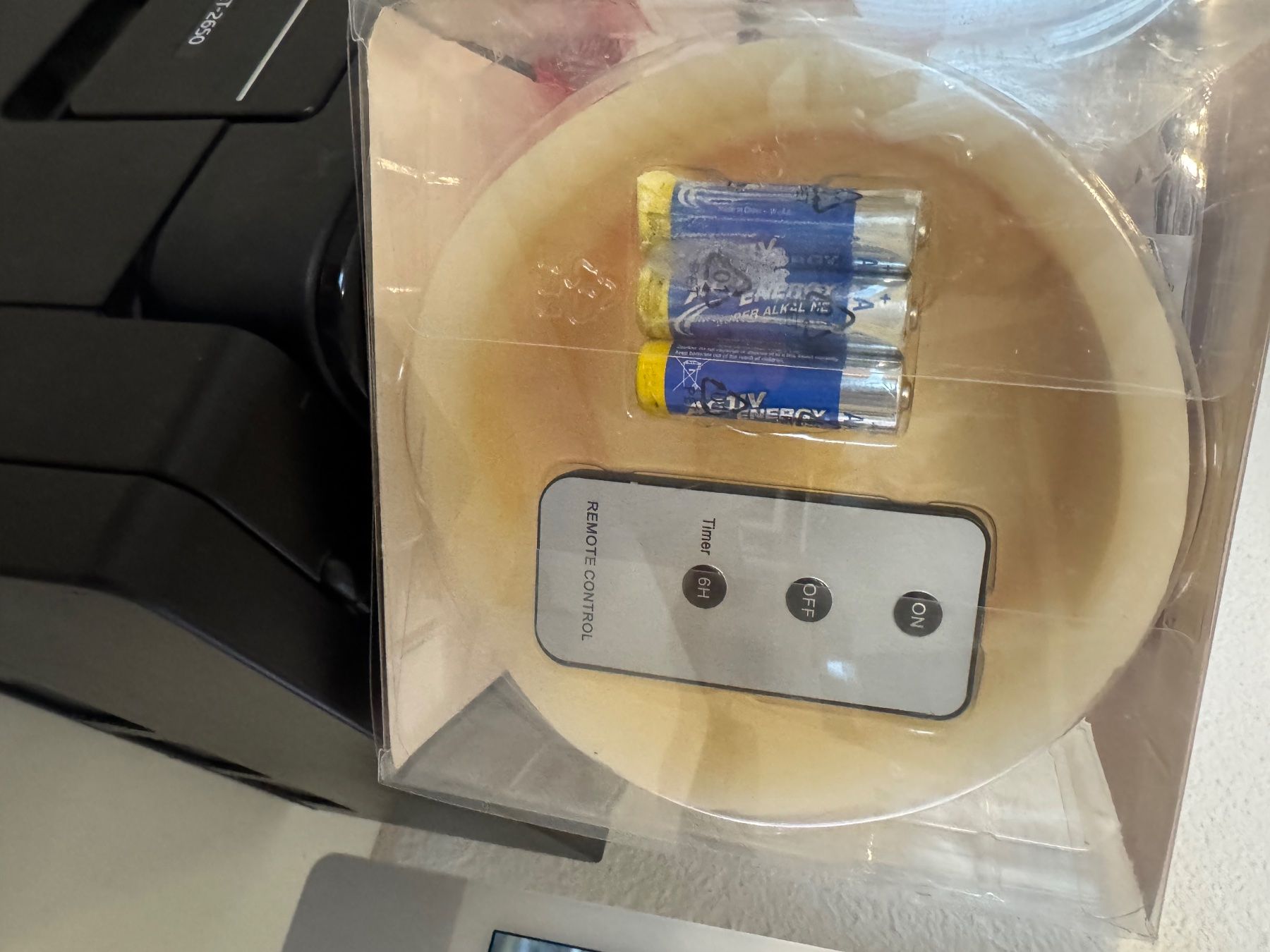 LED Echtwachskerze XXL Warmweiss/Creme farben (Neu und originalverpackt ...