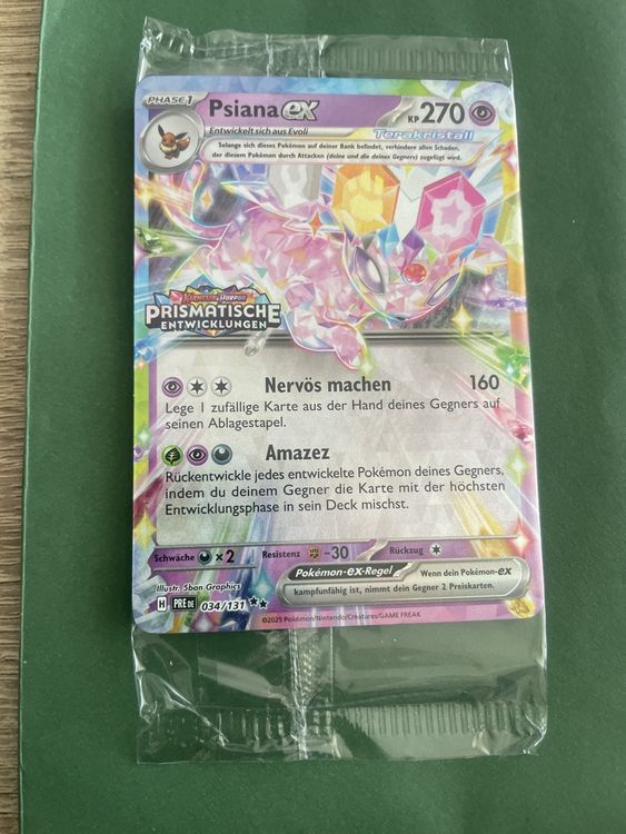 Pokemon Prismatische Entwicklungen Psiana ex Promo 034/131 (Neu (gemäss ...
