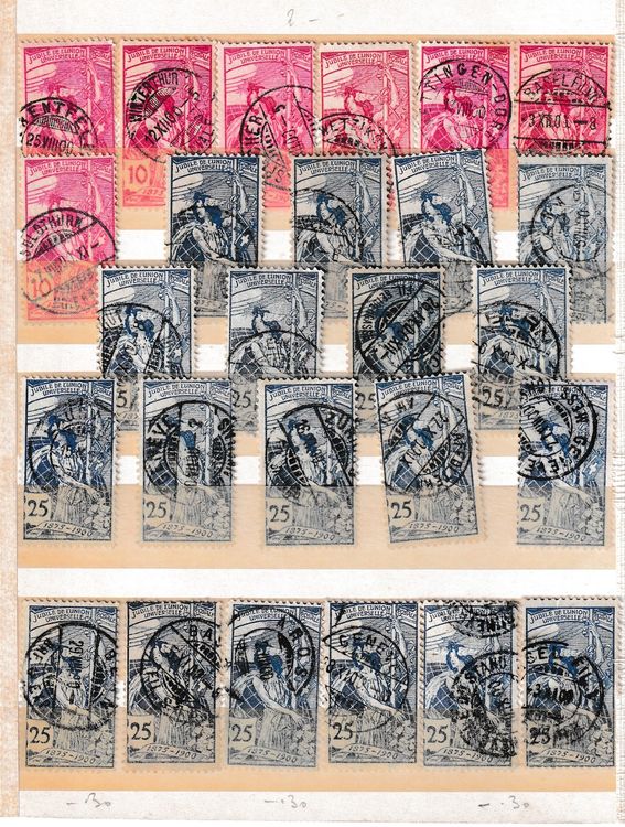 UPU 1900; grosses Lot unbestimmter Typen, 56 Stk!! (Gebraucht) in Horgen für CHF 70 – mit ...