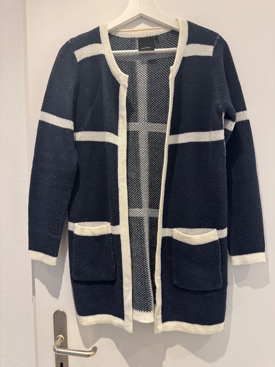 ICHI Strickjacke in Marine/Weiss, Grösse M (Gebraucht) in Männedorf für ...