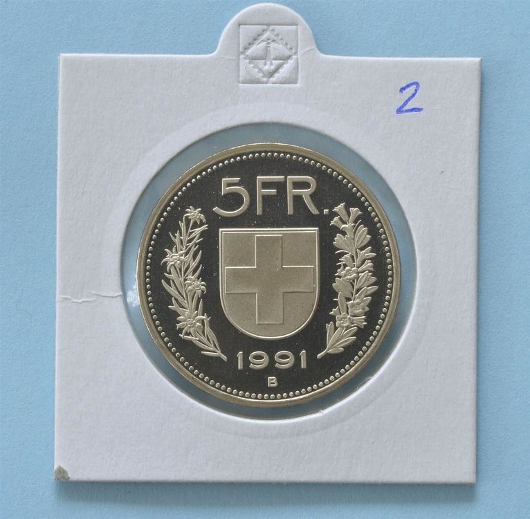 5 Franken 1991 Stempelglanz (Gebraucht) in Oberglatt ZH für CHF 72 – mit Lieferung auf Ricardo ...