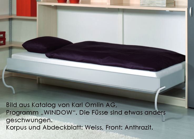 Wandklappbett Window, Matratze 90x200 cm, Schrankbett | Kaufen auf Ricardo