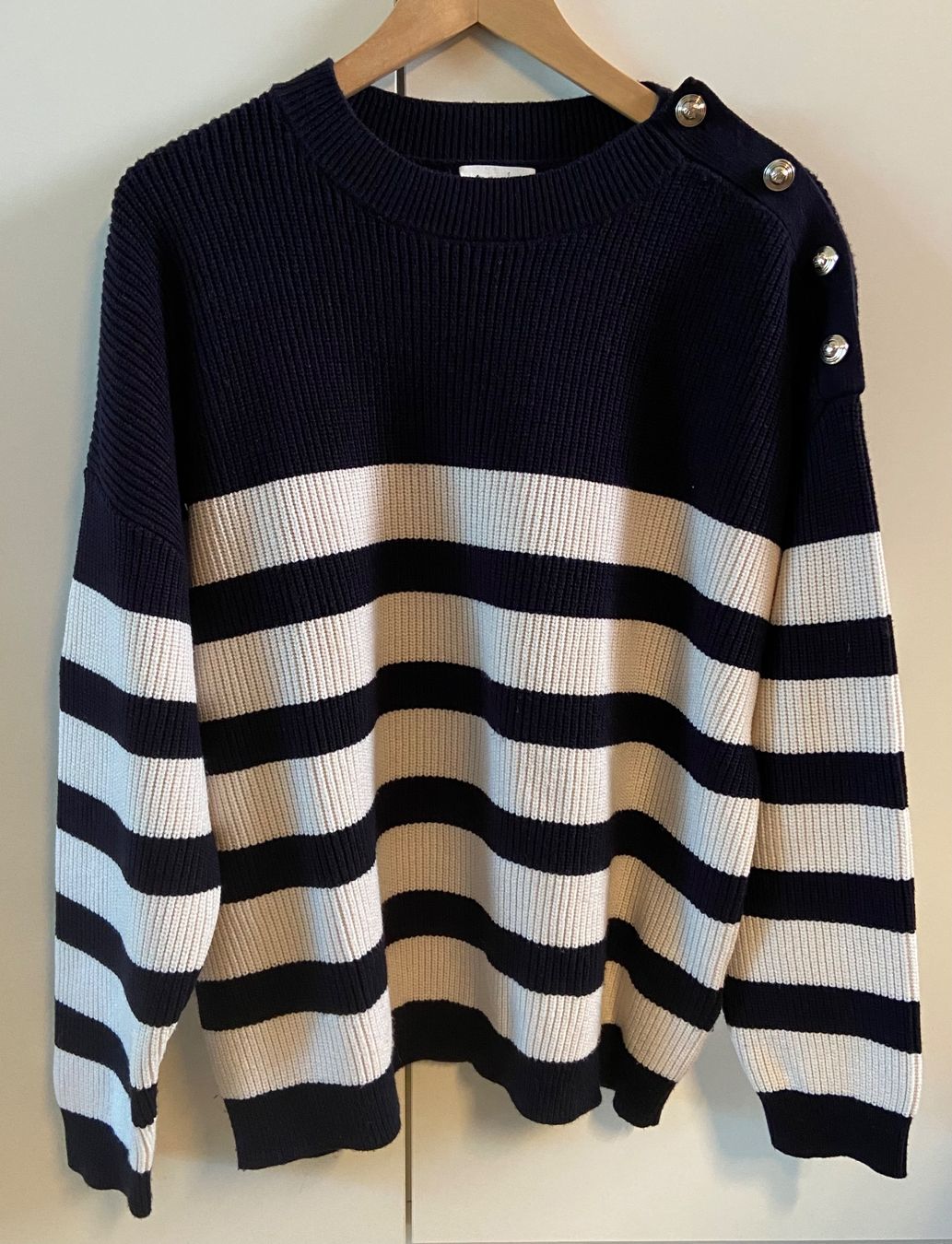 Pull rayé maille marine et écru MAISON 123 Arno t. XL - neuf (Neuf ...