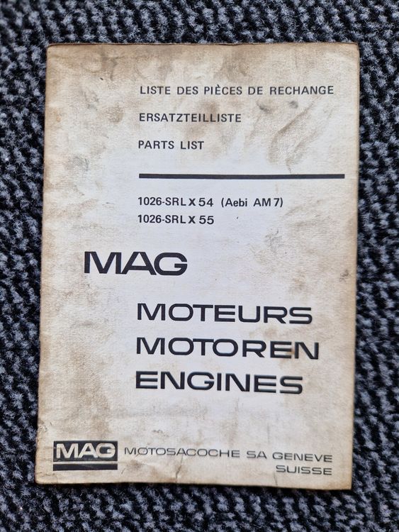 Original Ersatzteilliste MAG Motor 1026 SRL (Gebraucht) in Dürnten für ...