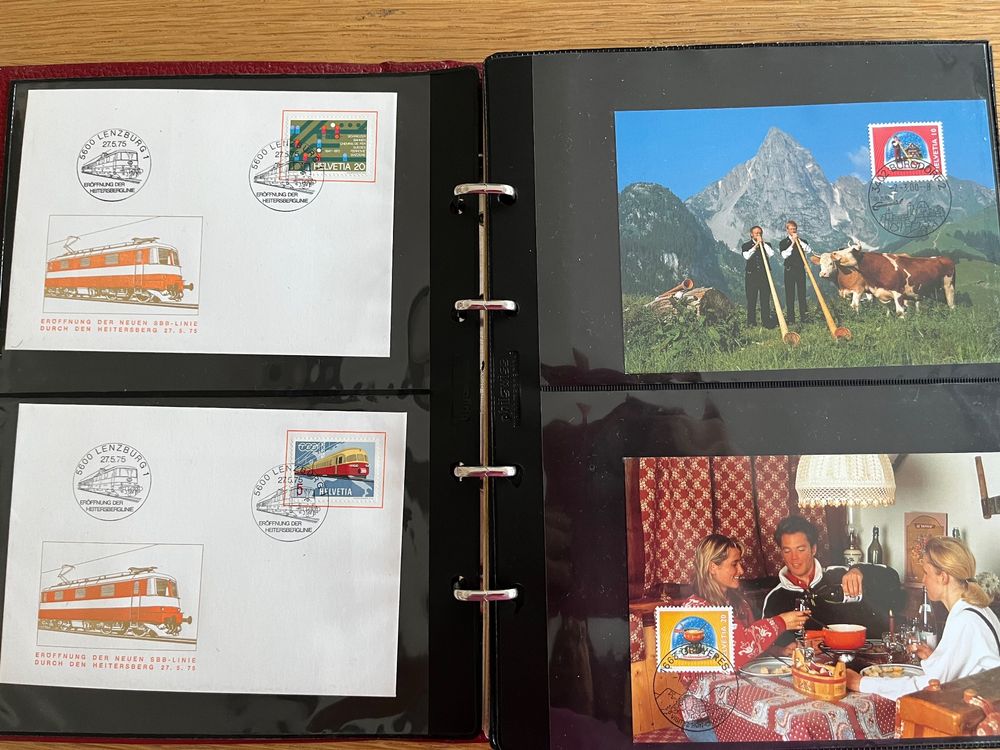 Tolles Album mit 66 FDC/Sonderbriefe/Maximumkarten Schweiz (Gebraucht) in Murgenthal für CHF 1 ...