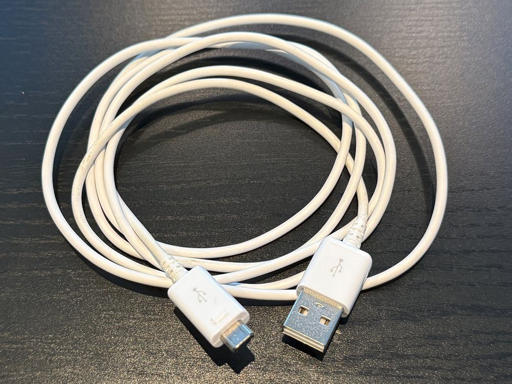 Ladekabel USB A auf USB Micro, 140 cm, Weiss (Gebraucht) in Baden für ...