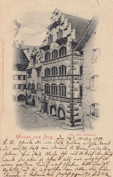 Zug ZG - Das alte Rathaus um 1899 (Gebraucht) in Niedergesteln für CHF 11.3 – mit Lieferung auf ...