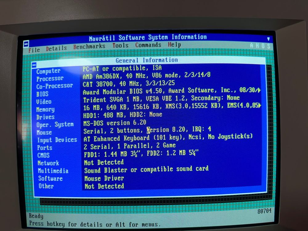 Retro Computer AMD 386DX-40, 16MB RAM, 500MB HDD, SOUND CARD (Gebraucht ...