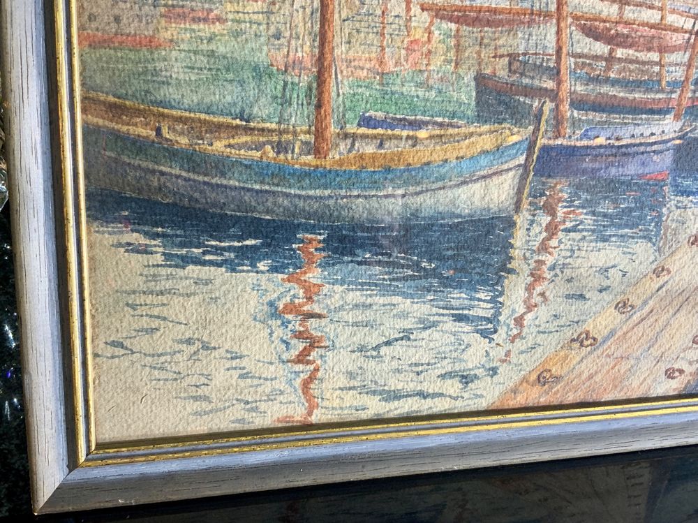 ANTIKES GEMÄLDE AQUARELL AUF KARTON SIGNIERT,DATIERT 1929 | Kaufen auf ...