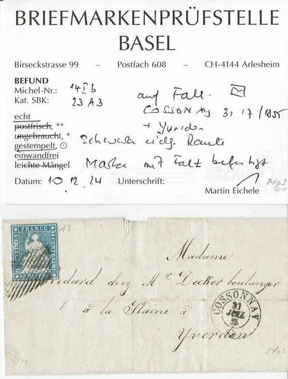 STRUBEL > 10RP 23A3>YVERDON RAUTE BEFUND (Gebraucht) in Rüschlikon für CHF 50 – mit Lieferung ...