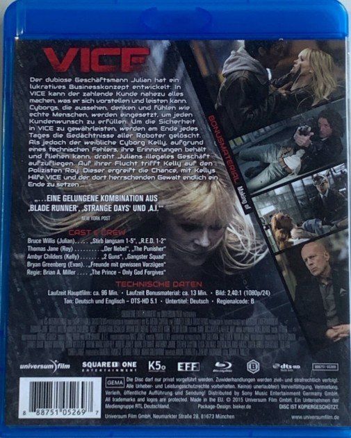 Vice (blu-ray) Bruce Willis 🇩🇪 🇬🇧 | Kaufen auf Ricardo