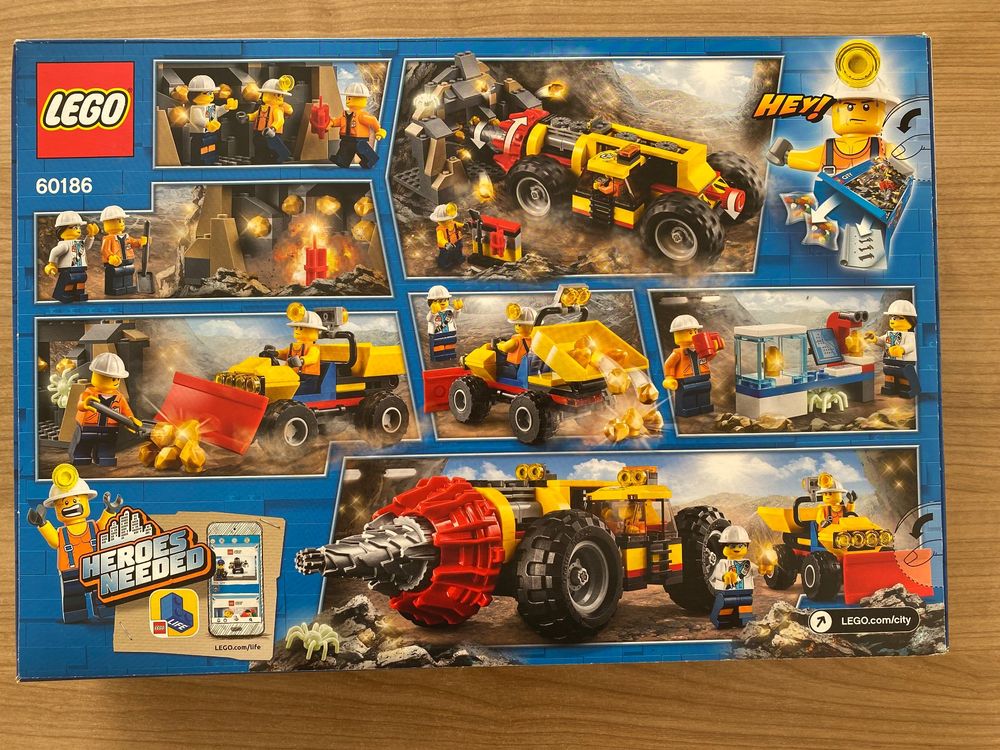💥LEGO City 60186 Schweres Bohrgerät für den Bergbau NEU (Neu und ...