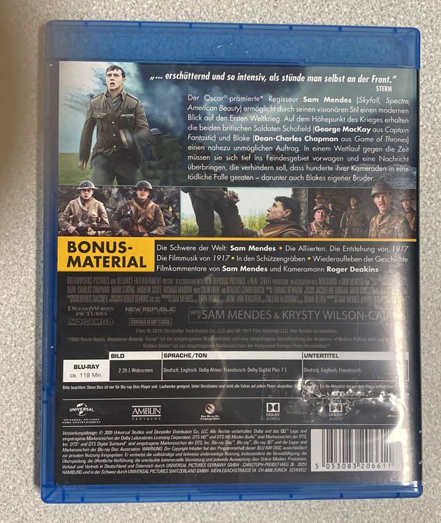 1917 BLU-RAY | Kaufen auf Ricardo