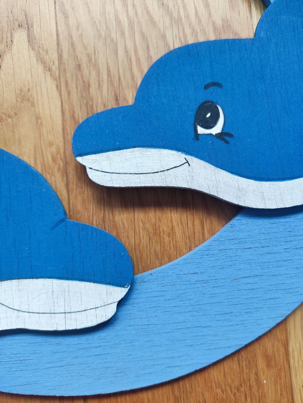 Willkommen Tür Deko mit Delfinen, Holz, zum Aufhängen (Gebraucht) in ...