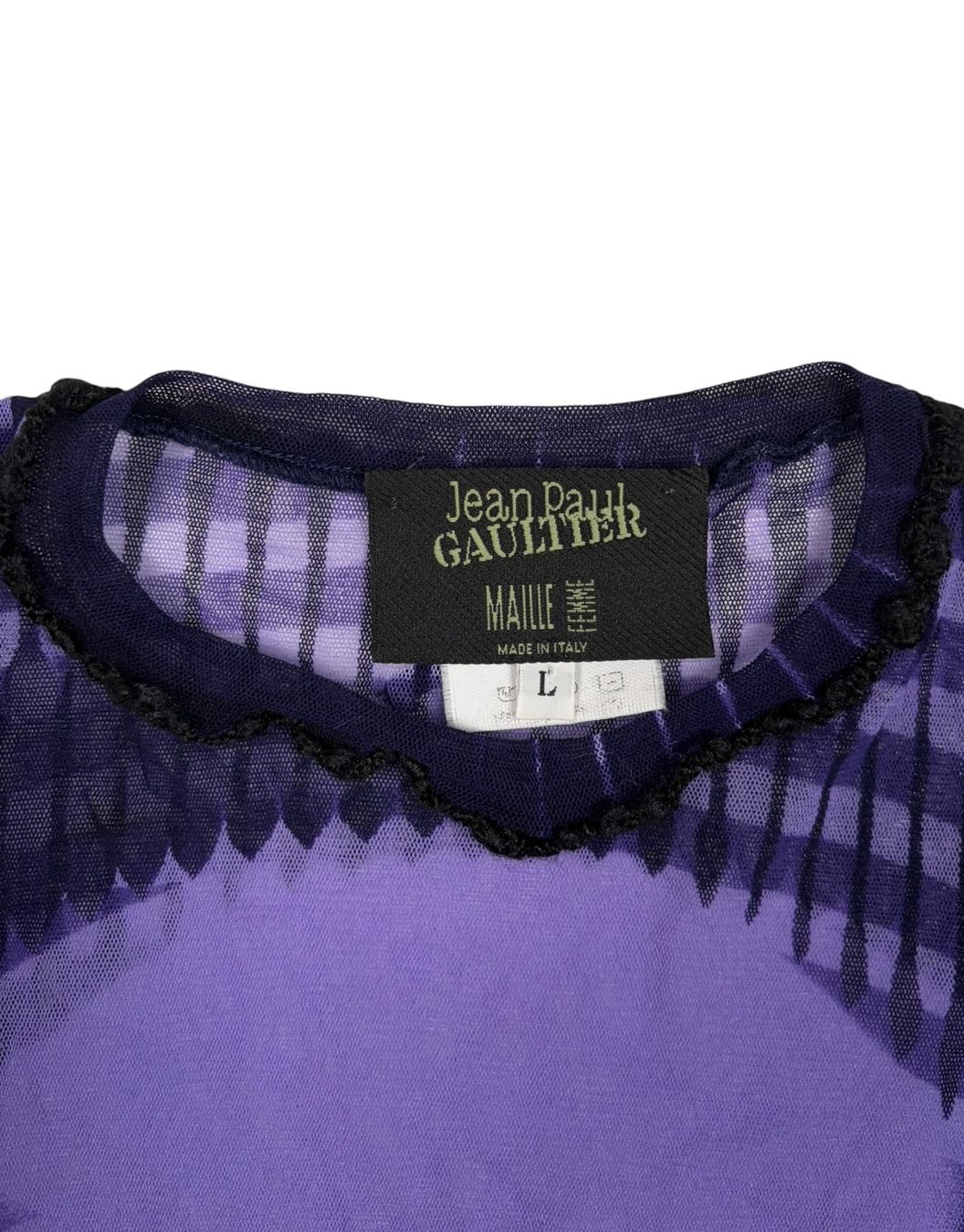 Jean Paul Gaultier AW01 Garbo Dietrich Mesh Top (D'occasion) à ...